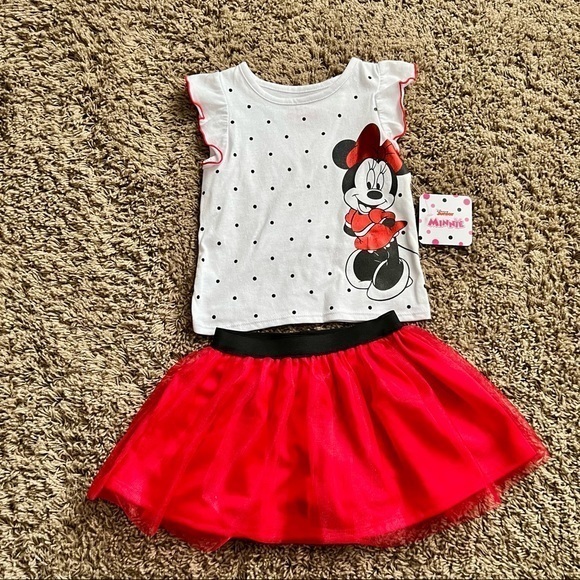 Disney | Matching Sets | Nwt Disney Minnie Mouse Top And Skirt Set ...